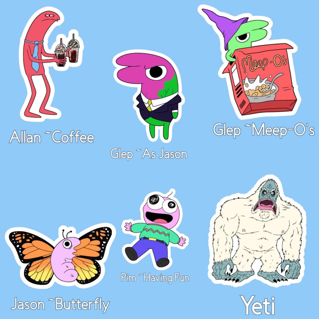 Smiling Friends, Stickers - Etsy