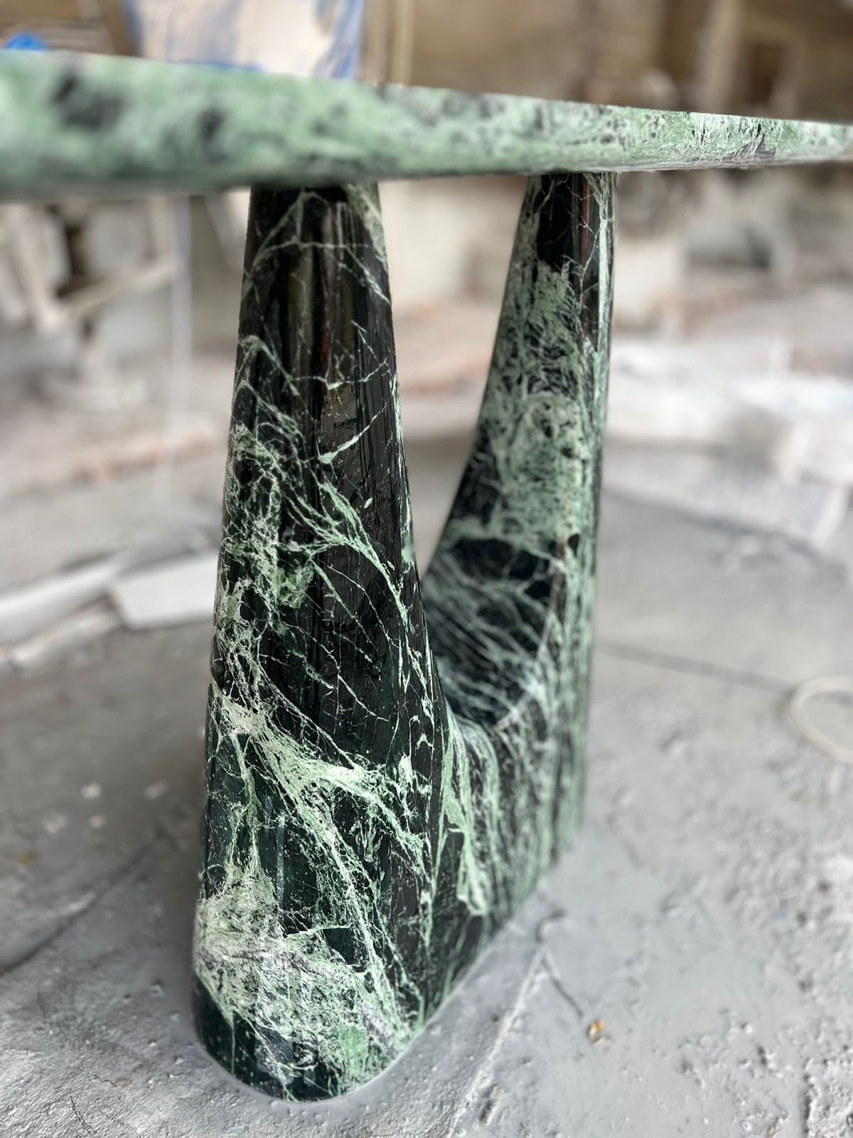 Spider Green Marble Console - Marble Console Table for Entryway ...