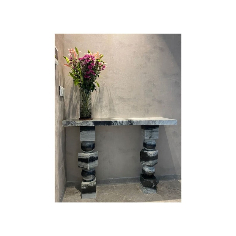 STAGE CONSOLE - White Panda Marble - Luxury Statement Piece for Living ...