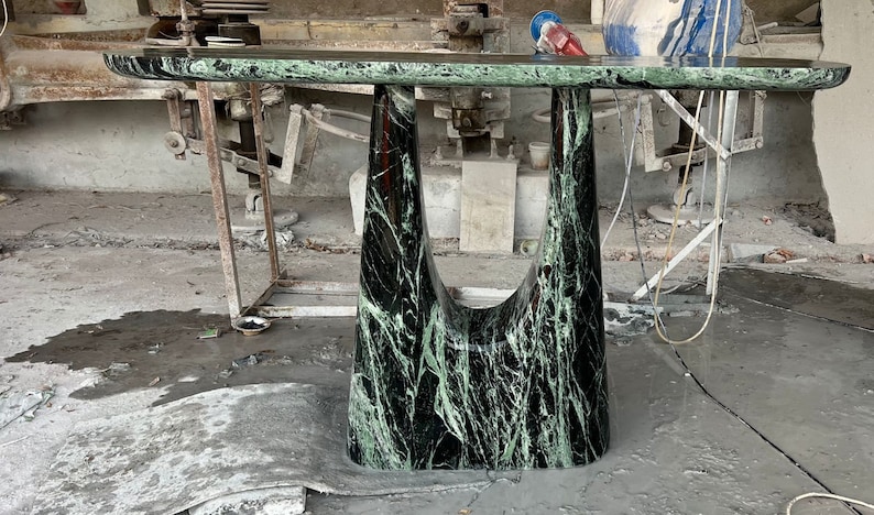 Spider Green Marble Console - Marble Console Table for Entryway ...