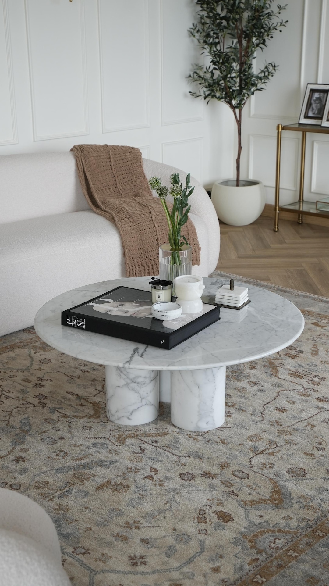 White Carrara Marble Coffee Table - Italian Marble Coffee Table ...