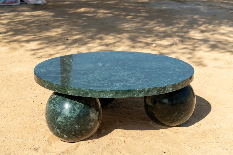 GLOBE COFFEE TABLE- Marble Table - Sphere Design Base - Different ...