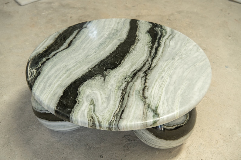 GLOBE COFFEE TABLE- Marble Table - Sphere Design Base - Different ...