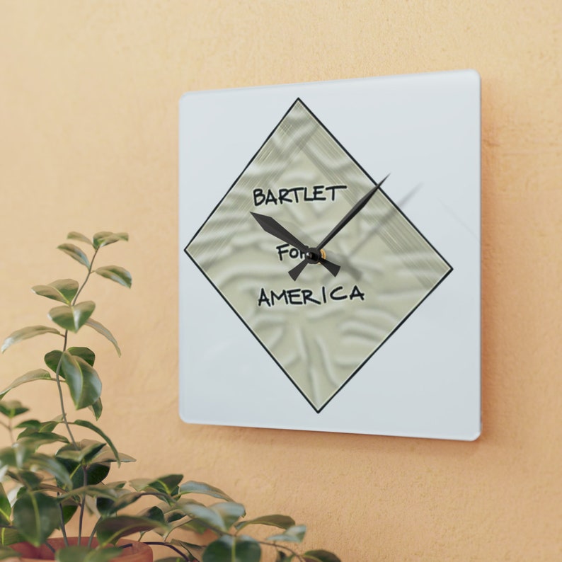 Bartlet for America Square Clock the West Wing - Etsy