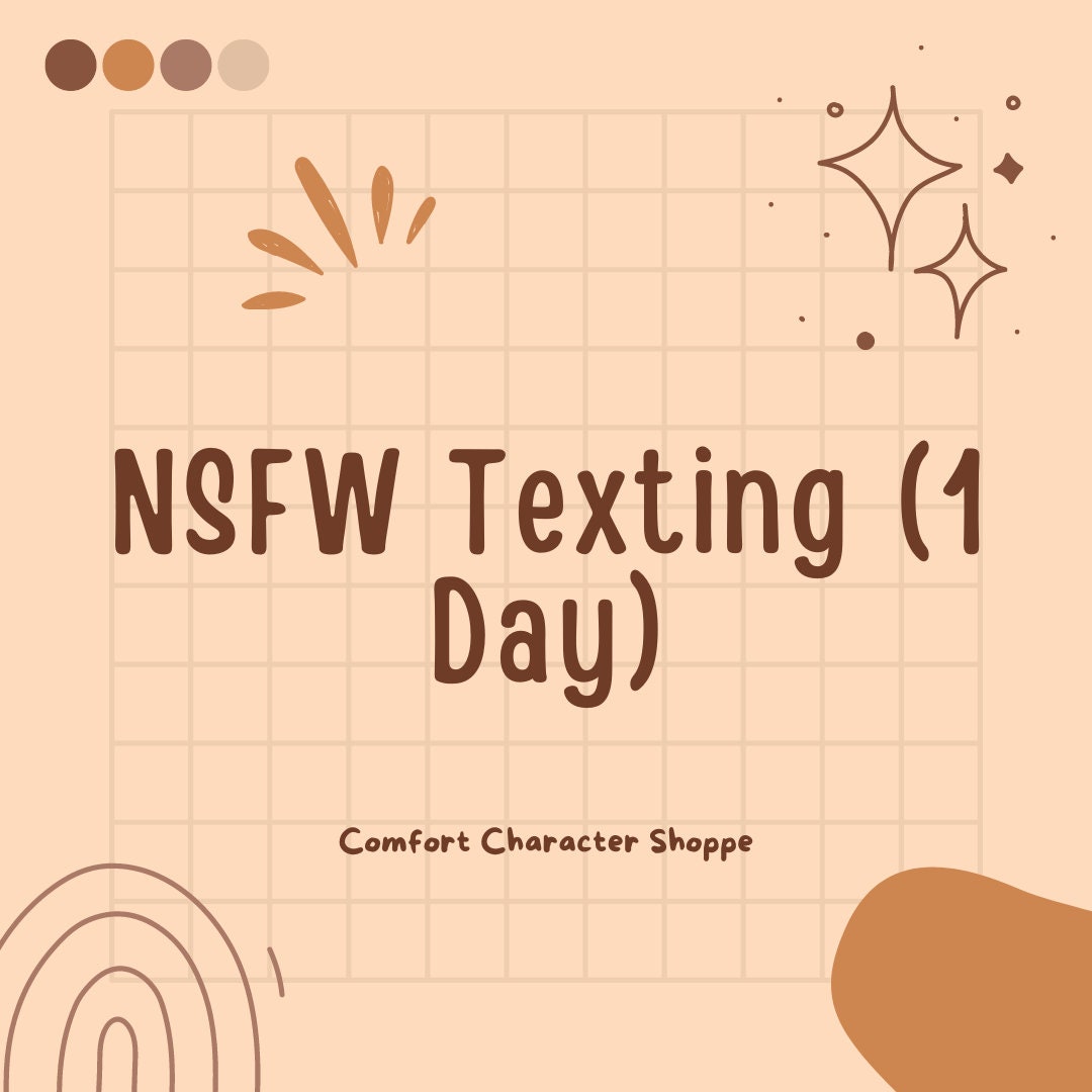 NSFW Texting With Your Comfort Character 1 Day - Etsy Canada