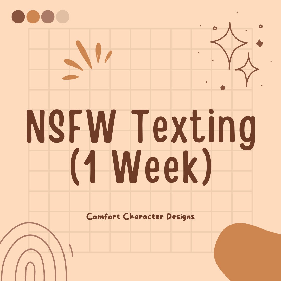 NSFW Texting With Your Comfort Character 1 Week - Etsy