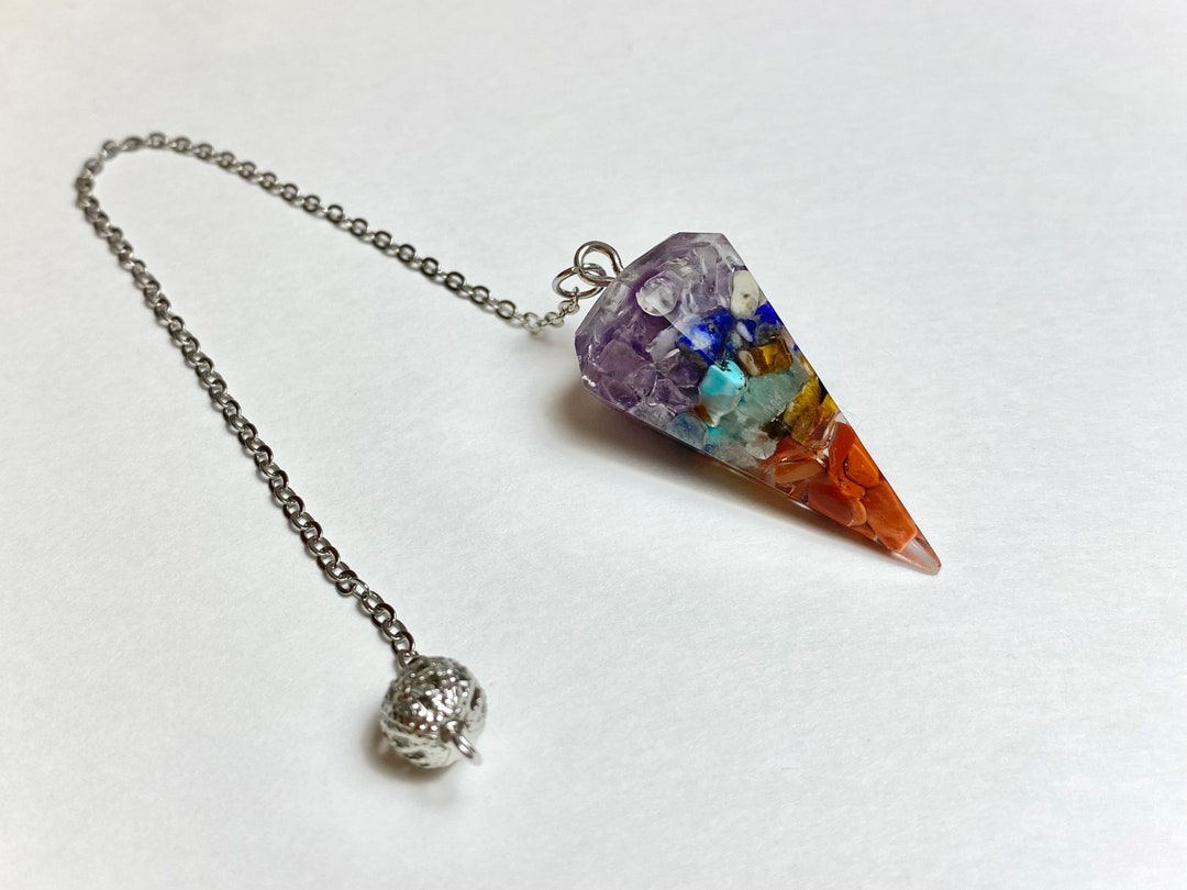 7 Chakra Pendulum 7 Chakras Stone Pendulum - Etsy