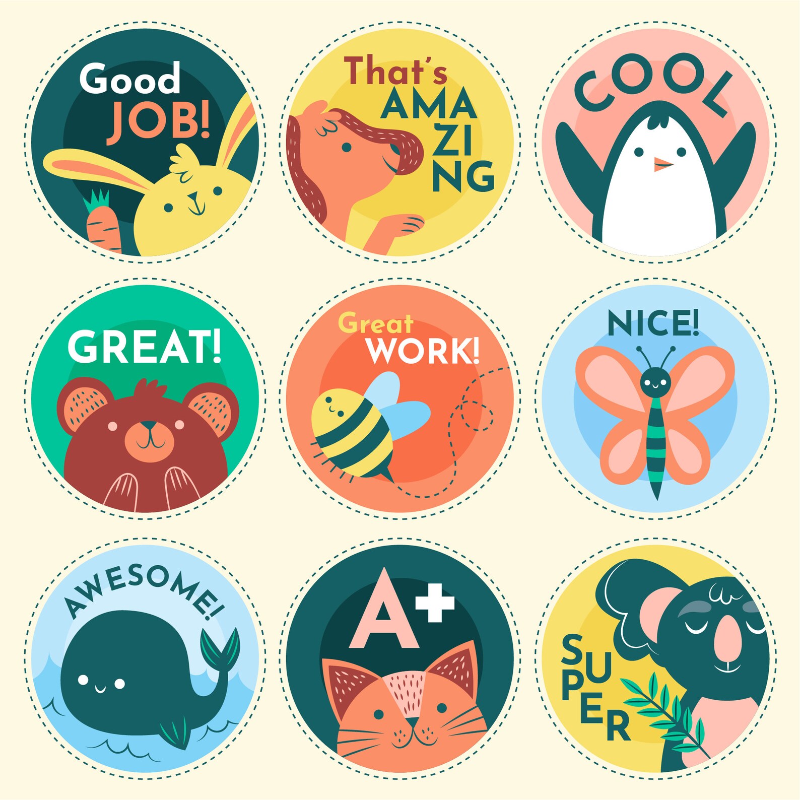 9 Digital Sticker and Cut Digital PNG Sticker Sheets - Etsy