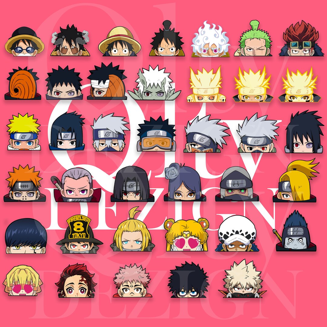 Anime Peeker Design Bundle V5 - Etsy