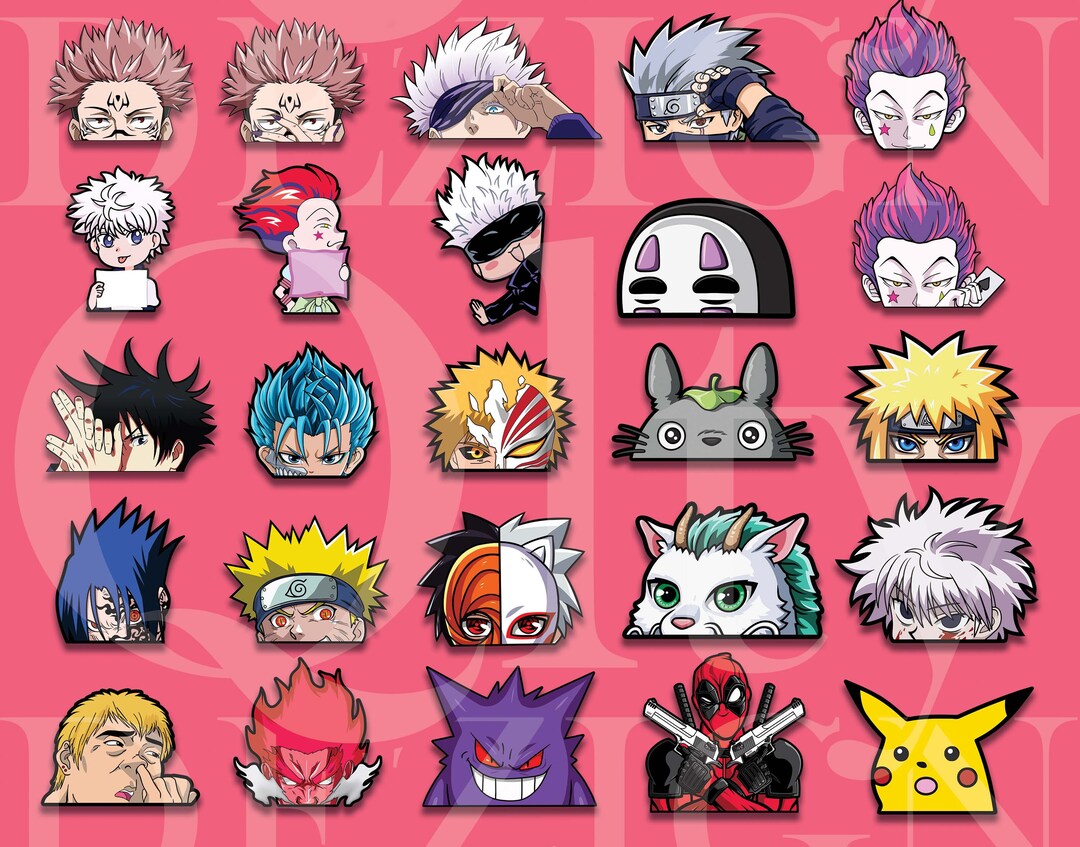 Anime Peeker Design Bundle V2 - Etsy Australia