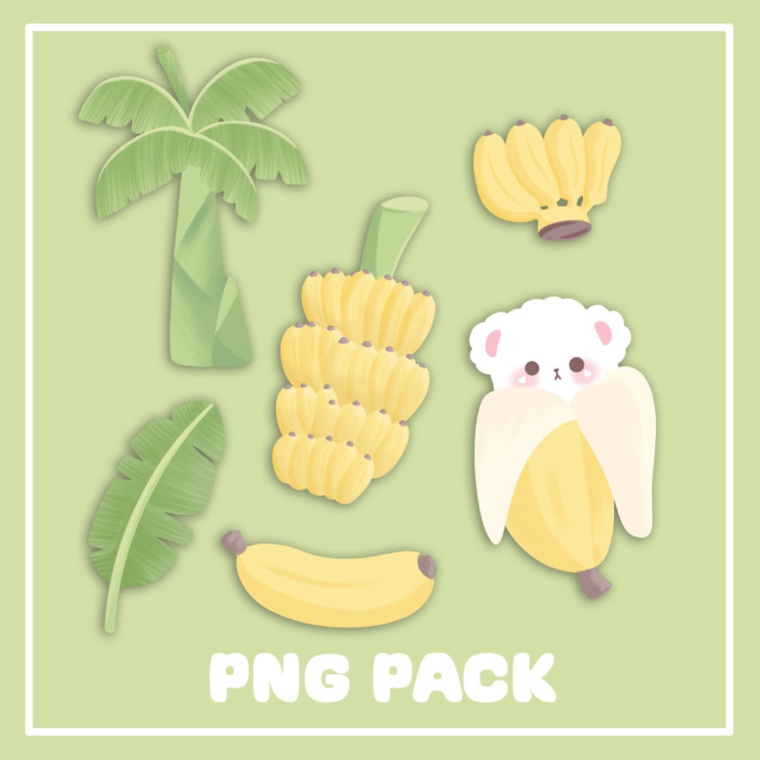 Kawaii Banana, Cute Sticker Design for Stationary and Planner - Etsy