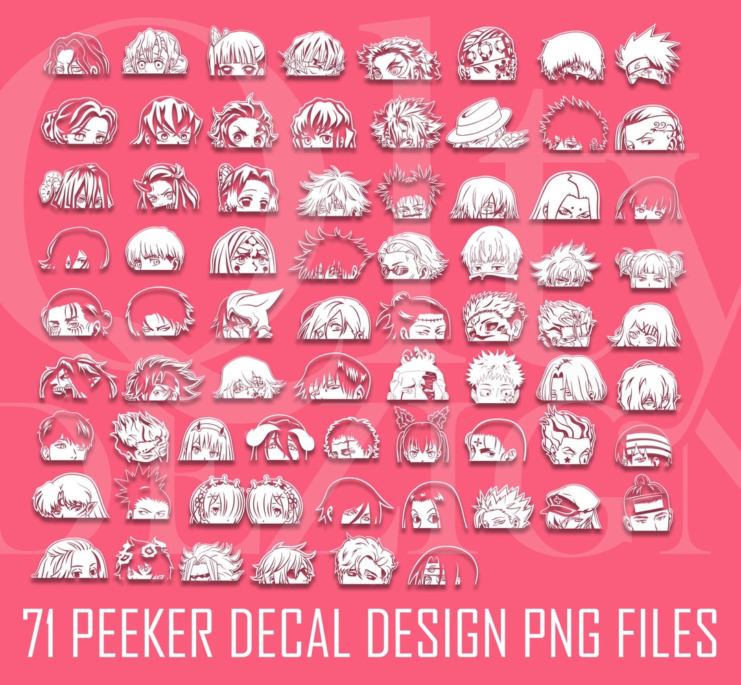 Anime Peeker Decal Design - Etsy