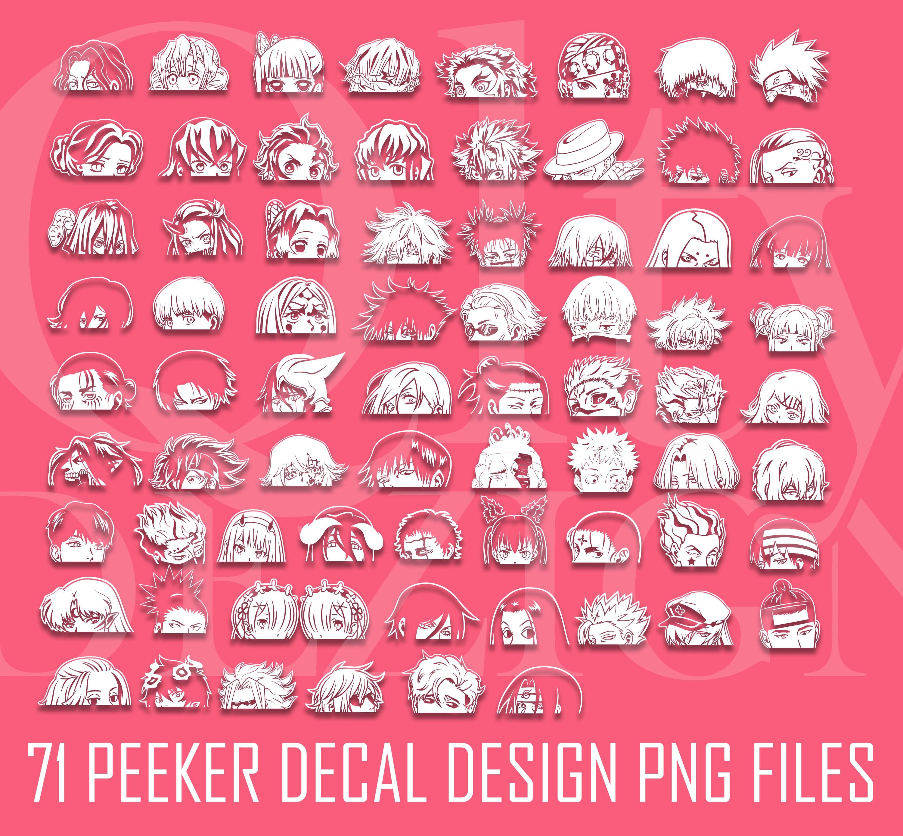 Anime Peeker Decal Design - Etsy