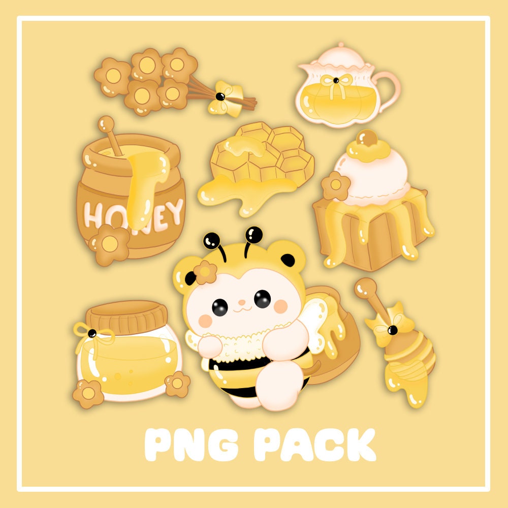 Kawaii Honey Bee Sticker Design for Stationary and Planner - Etsy