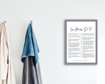 LDS Articles of Faith Card in Spanish - Etsy