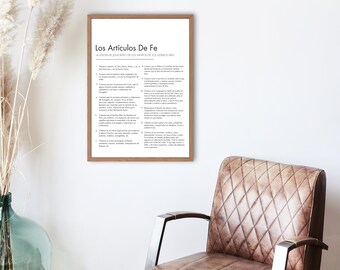 LDS Articles of Faith Card in Spanish - Etsy