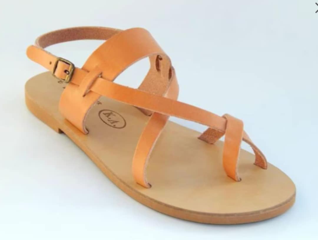 Handmade Greek Leather Sandals From Crete. - Etsy