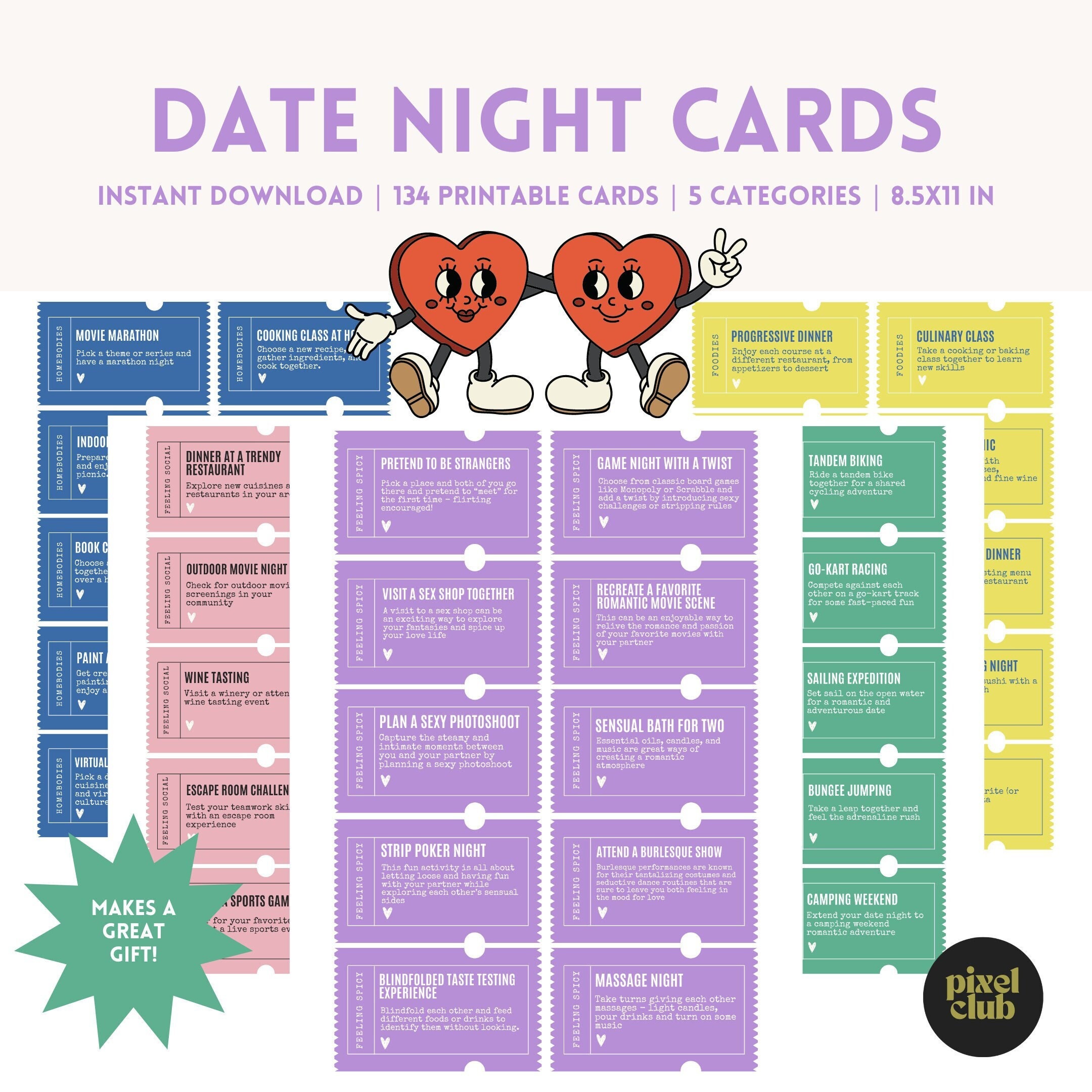 Printable Date Night Cards, Date Night Coupons, Date Night Cards for ...