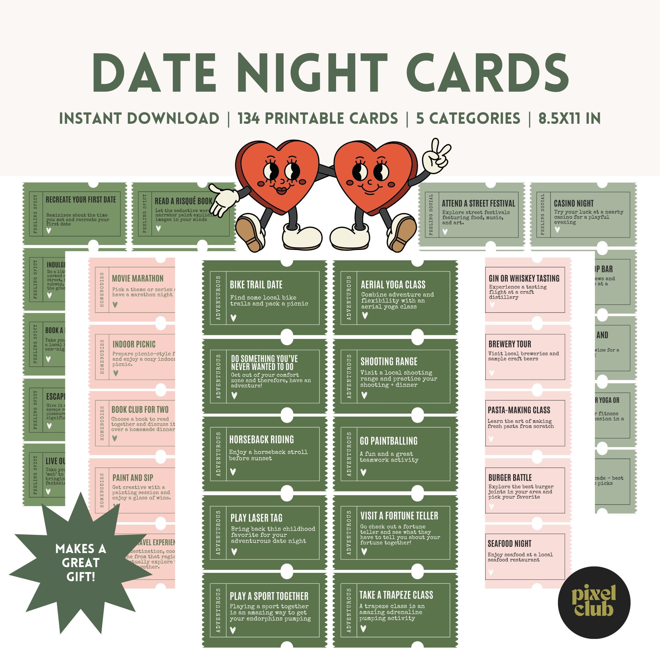 Printable Date Night Cards, Date Night Coupons, Date Night Cards for ...