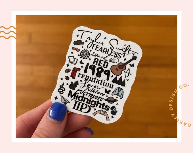 Taylor Swift Eras Sticker: Album Art Compilation - Etsy
