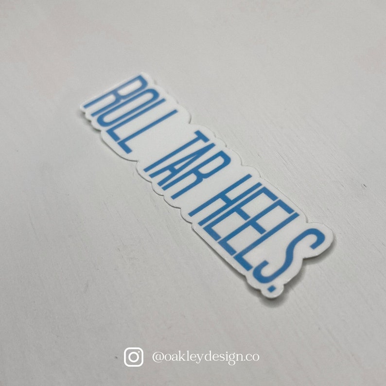 UNC Chapel Hill Sticker Pack GDTBATH Roll Tar Heels College Football - Etsy