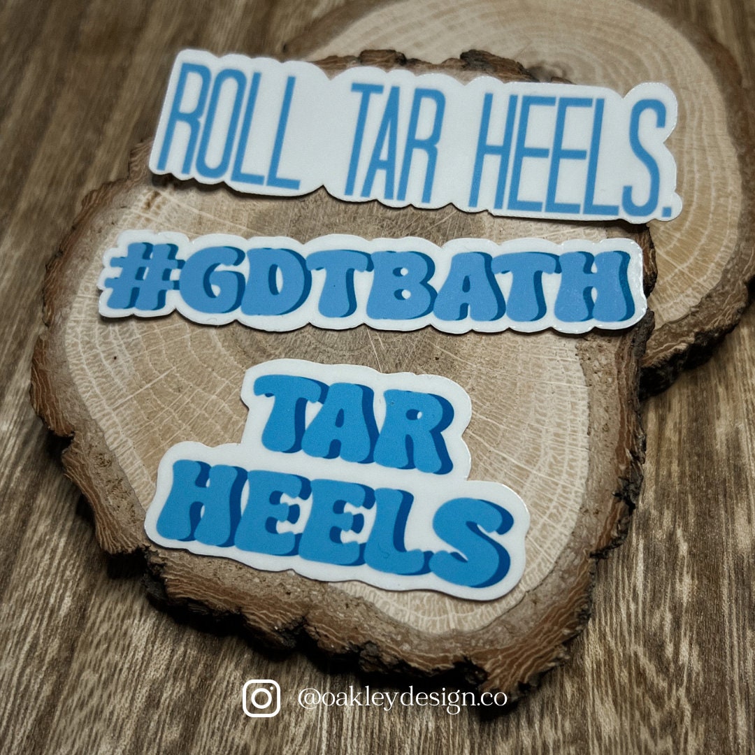 UNC Chapel Hill Sticker Pack GDTBATH Roll Tar Heels College Football - Etsy