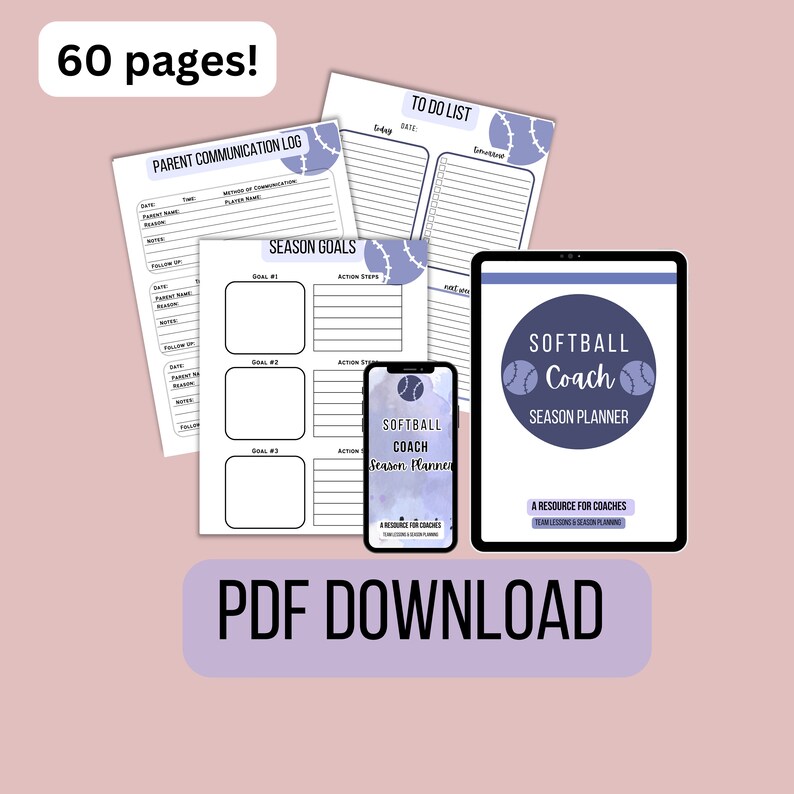 Softball Coach Planner, Softball Planner, Softball Practice Planner ...