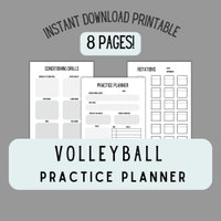 Volleyball Goal Setting & Habit Tracker Pack - Digital Download - Pink ...