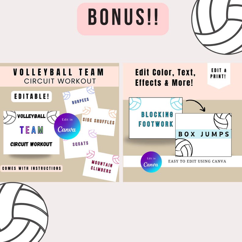 Volleyball Team Activity Bundle, Editable Team Activities, Volleyball ...