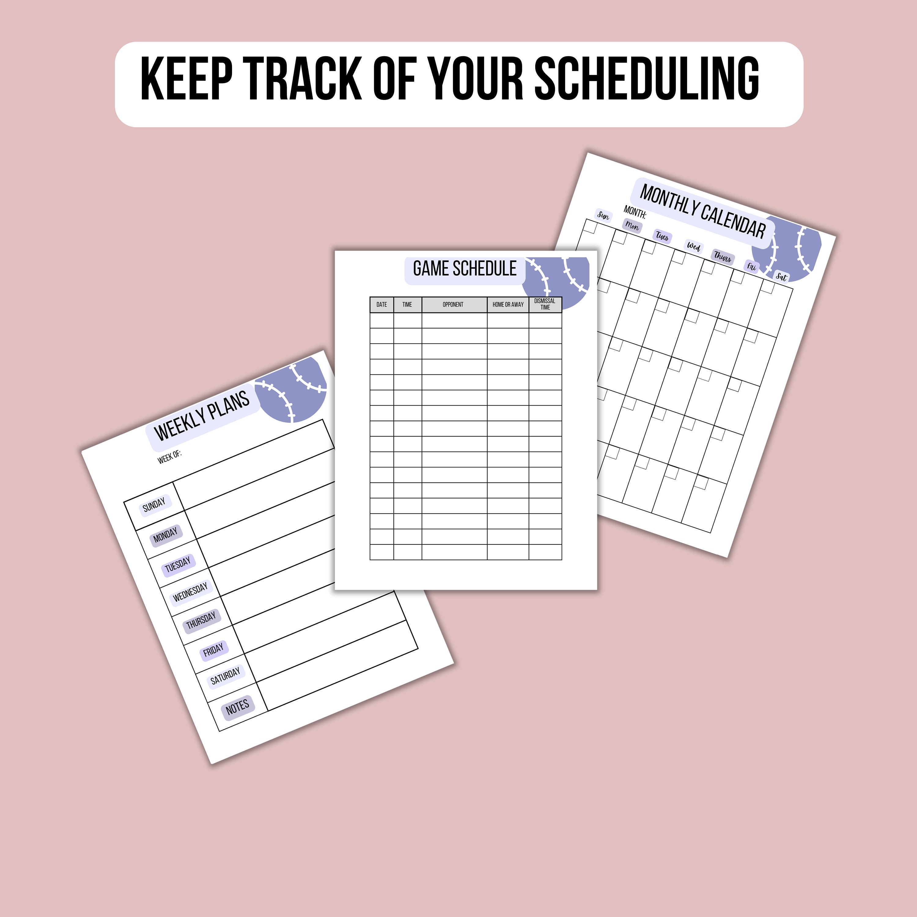 Softball Coach Planner, Softball Planner, Softball Practice Planner ...