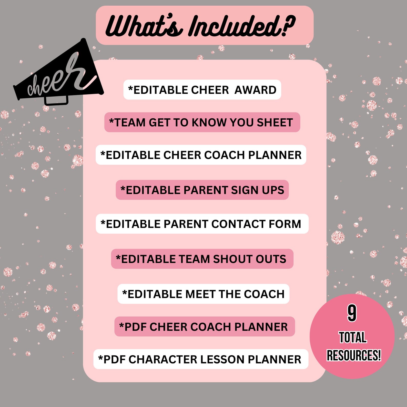 Cheer Coach Bundle, Cheer Coach Planners, Editable Cheer Forms ...
