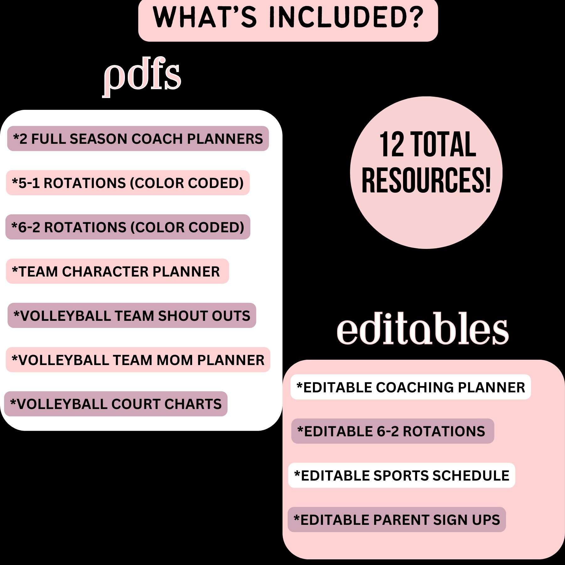 Volleyball Coach Bundle, Volleyball Coach Planners, Volleyball Editable ...