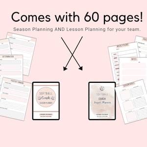 Softball Coach Planner, Softball Season Planner, Printable Planner ...