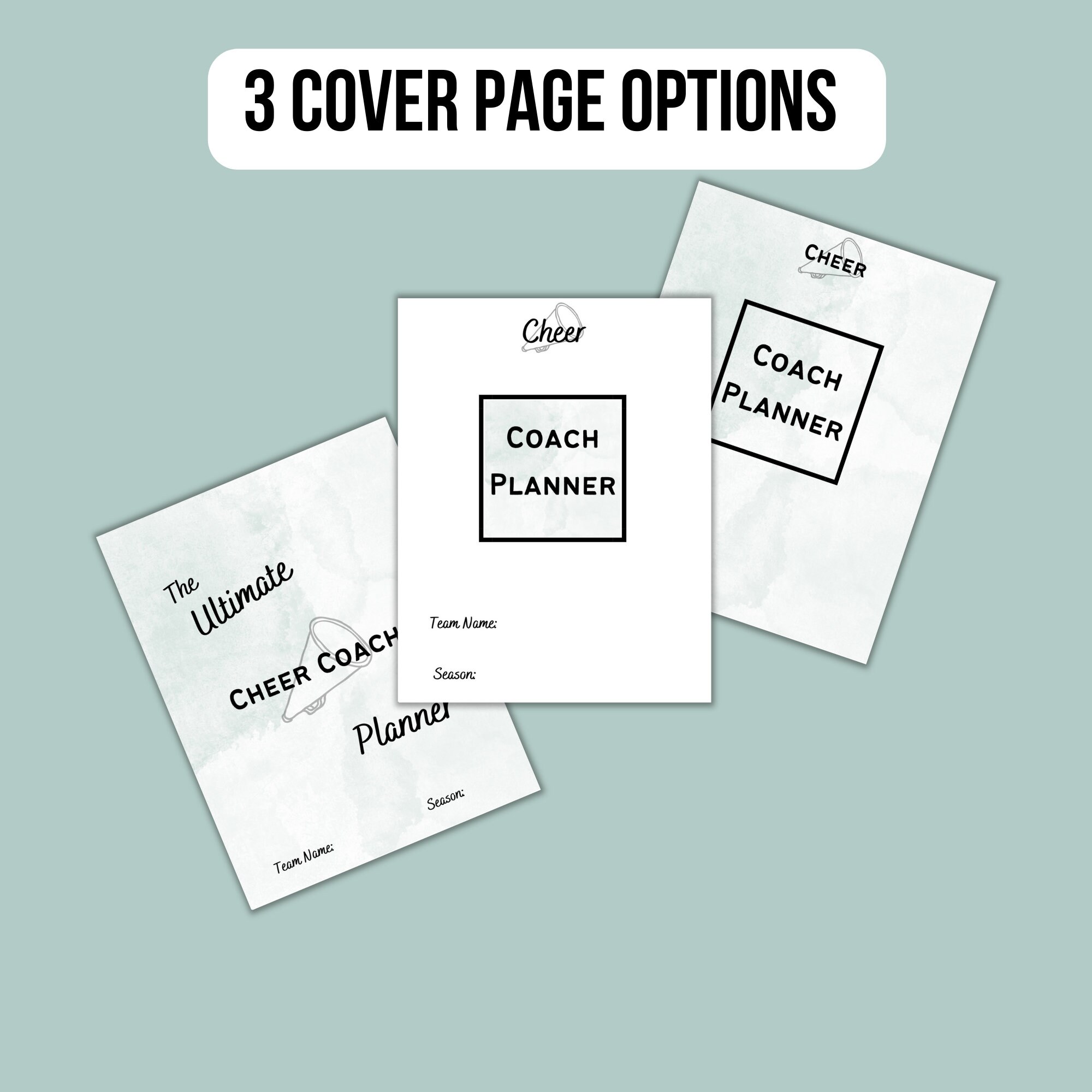 PDF Cheer Coach Planner, Printable Cheer Planner, Cheer Season Planner ...