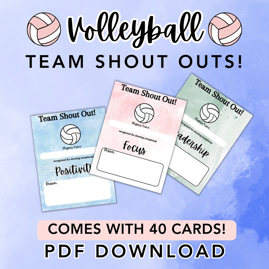 Volleyball Team Shout Outs, Player Shout Outs, Volleyball Player ...