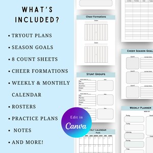 Editable Cheer Planner, Digital Cheer Planner, Cheer Coach Planner ...