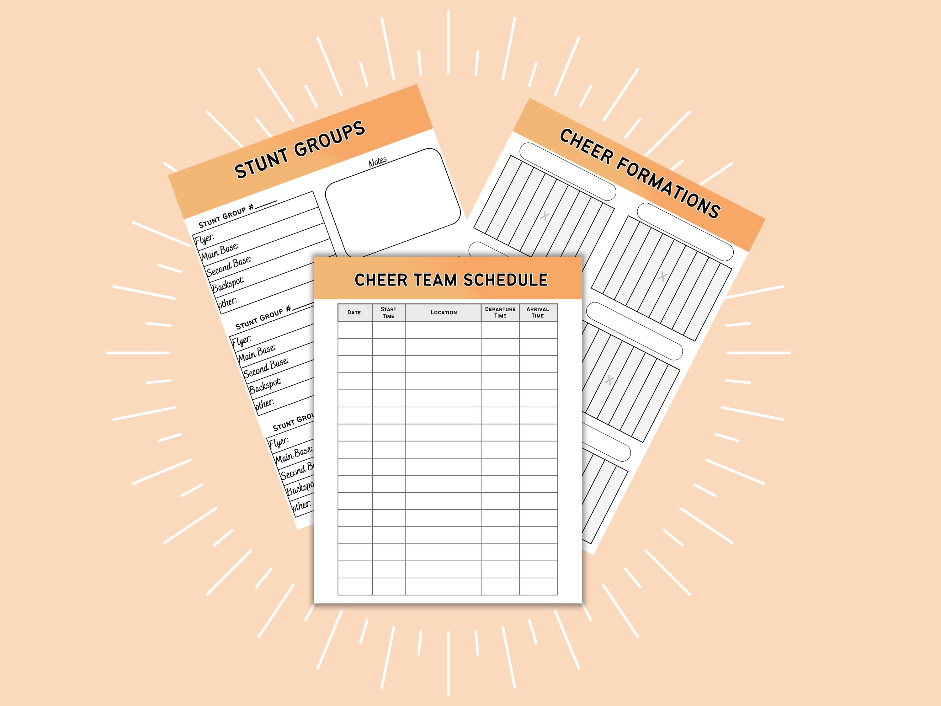 Cheer Coach Planner, Printable Cheer Planner, Cheer Season Planner ...