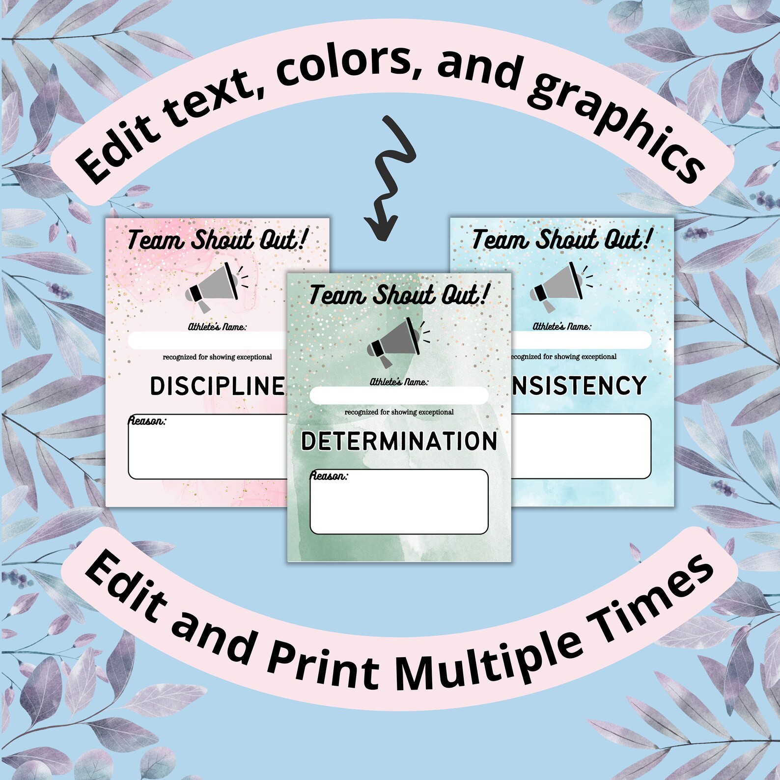 Editable Dance Team Shout Outs, Dance Team Awards, Editable Dance ...