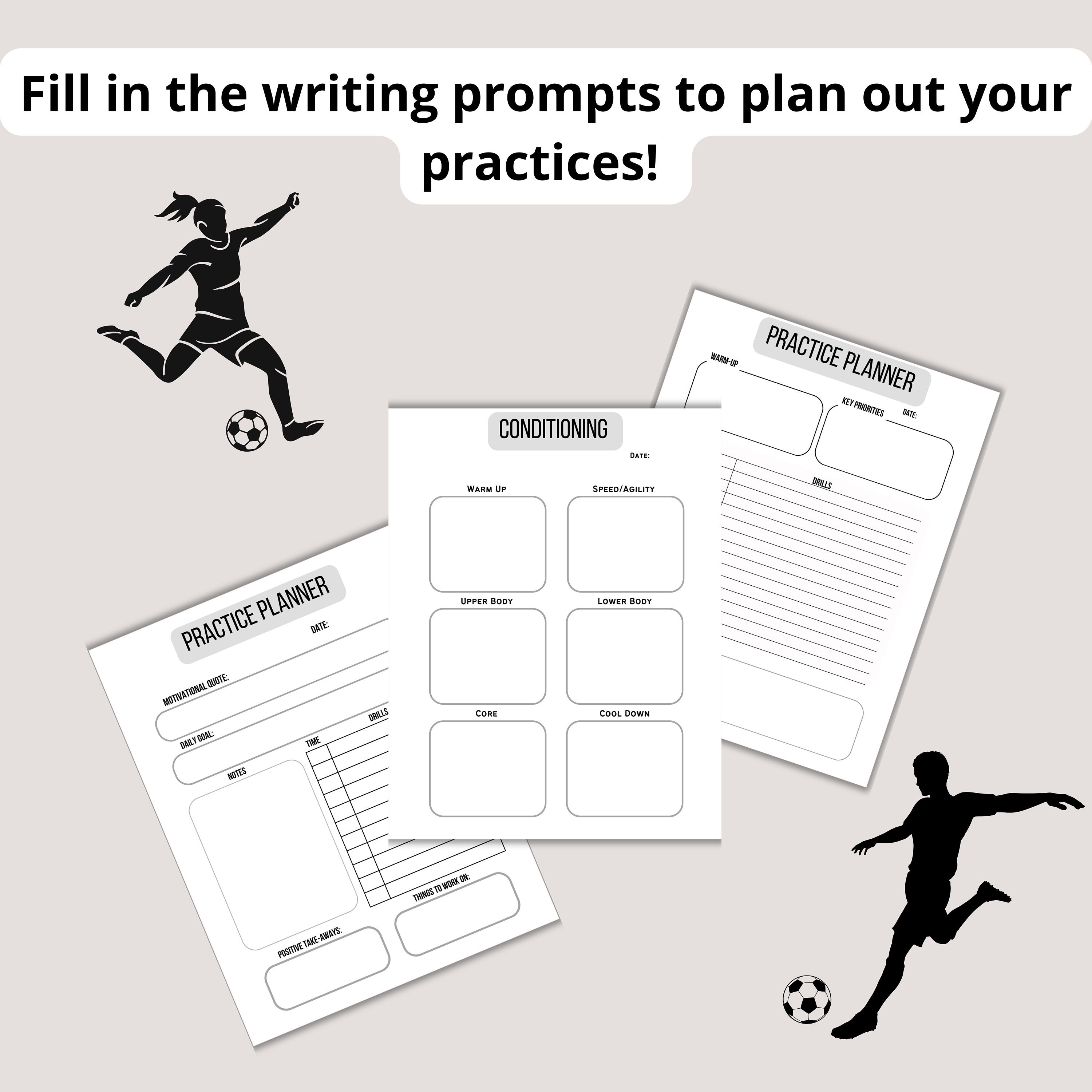 Soccer Practice Planner for Coaches, Soccer Coach Planner, Soccer ...