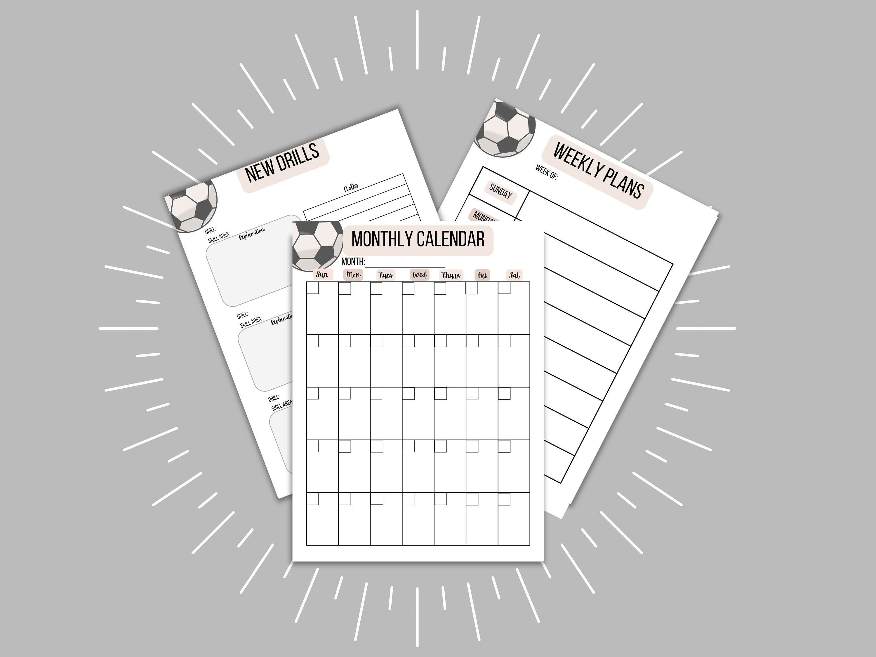 PDF Soccer Coach Planner, Soccer Season Planner, Printable Soccer ...