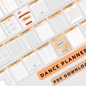 PDF Dance Coach Planner, Dance Teacher Planner, Dance Team Planner for ...