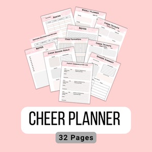Cheer Coach Planner, Printable Cheer Planner, Cheer Season Planner ...