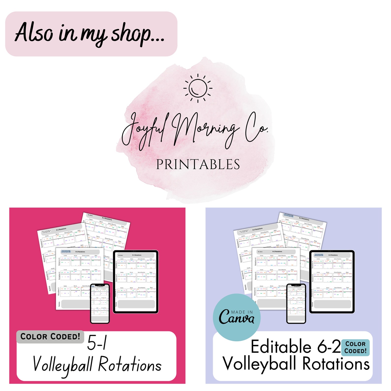 Volleyball Court Template, Volleyball Rotations Printable, Volleyball ...