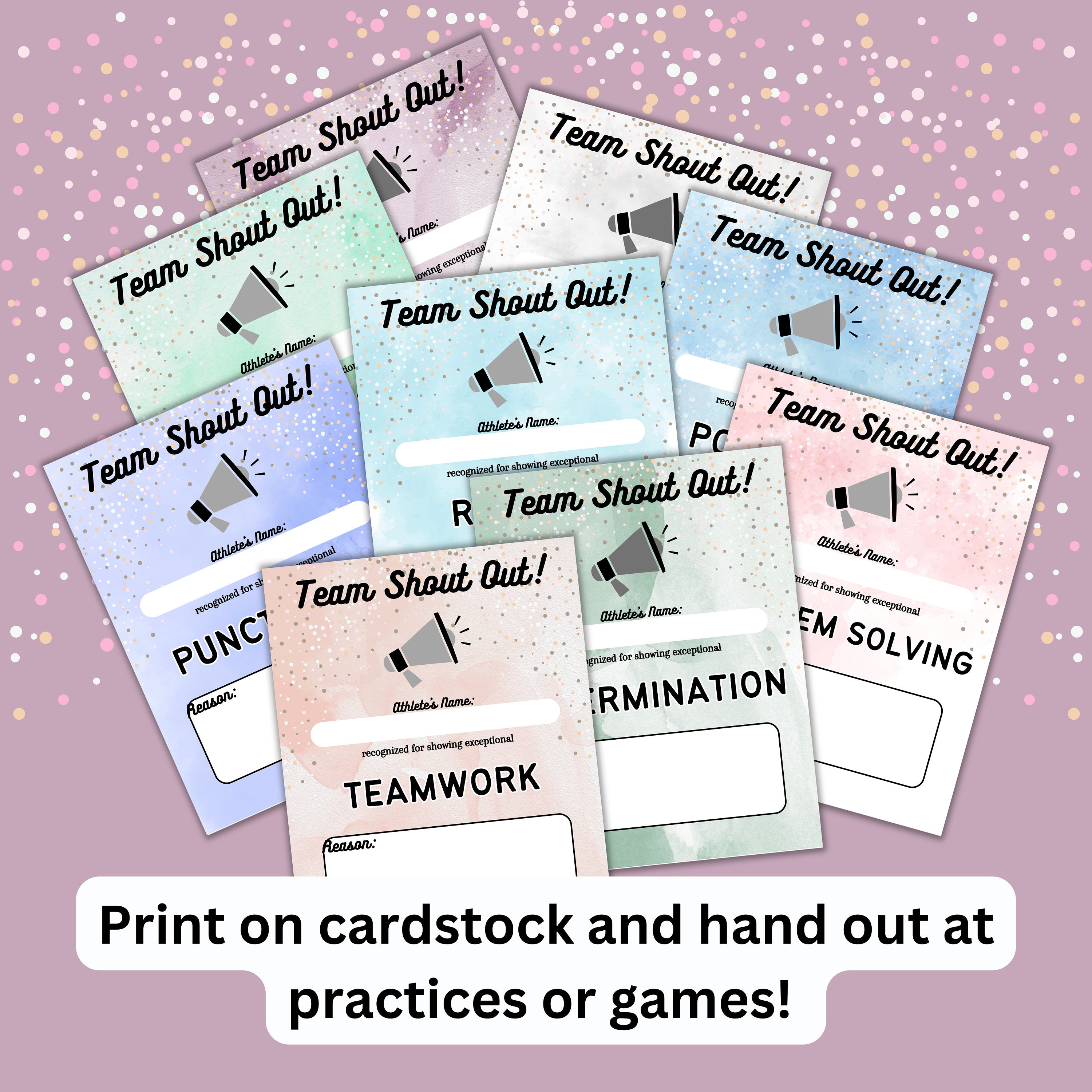 Editable Dance Team Shout Outs, Dance Team Awards, Editable Dance ...