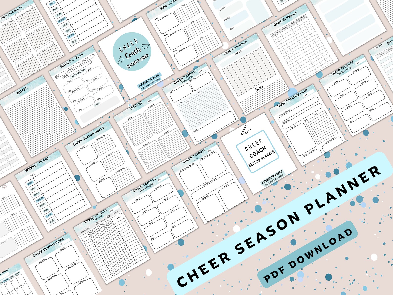 PDF Cheer Coach Season Planner, Cheer Planner, Cheerleading Planner ...