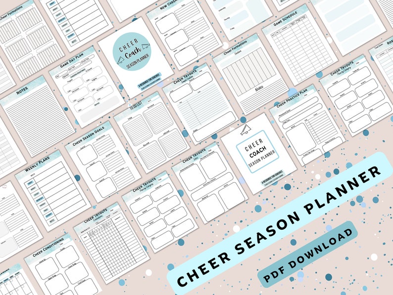 PDF Cheer Coach Season Planner, Cheer Planner, Cheerleading Planner ...