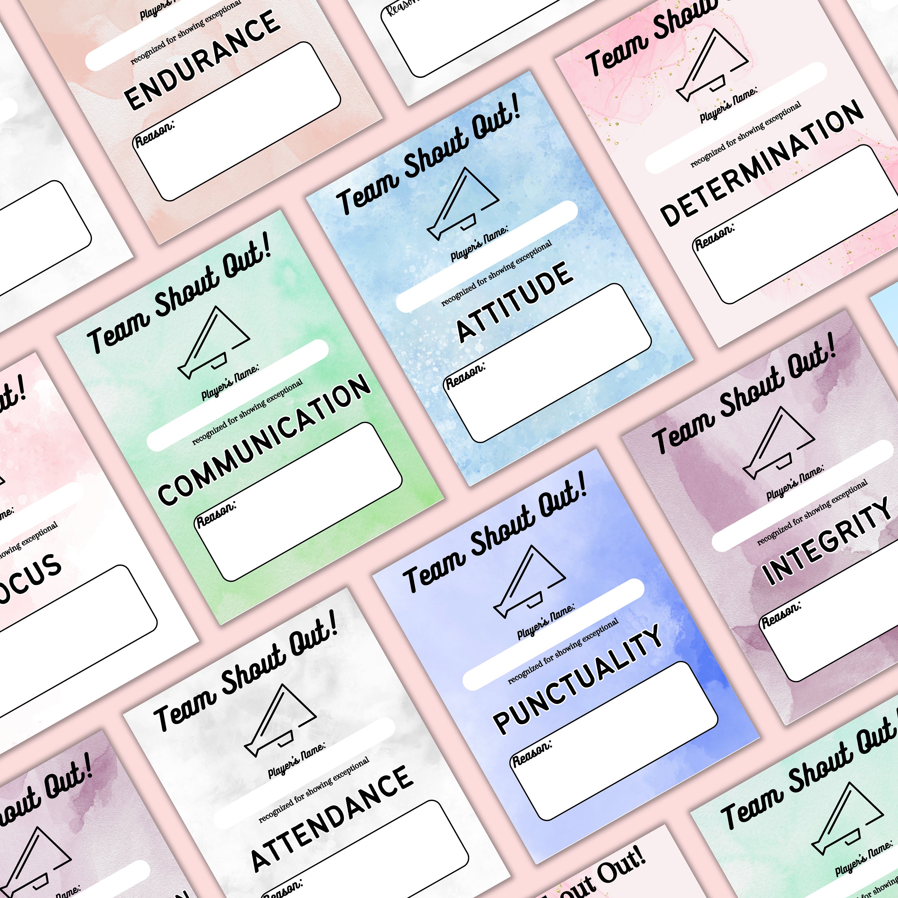 Editable Cheer Team Shout Outs, Cheer Team Awards, Cheerleading ...