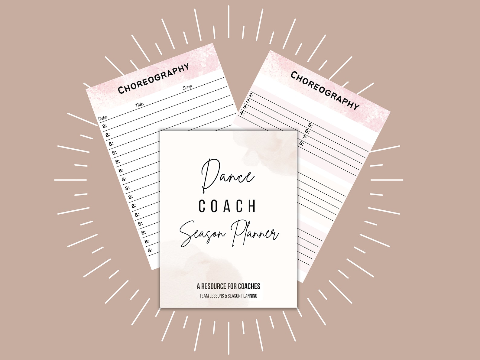 PDF Dance Planner, Dance Coach Planner, Dance Season Planner, Dance ...