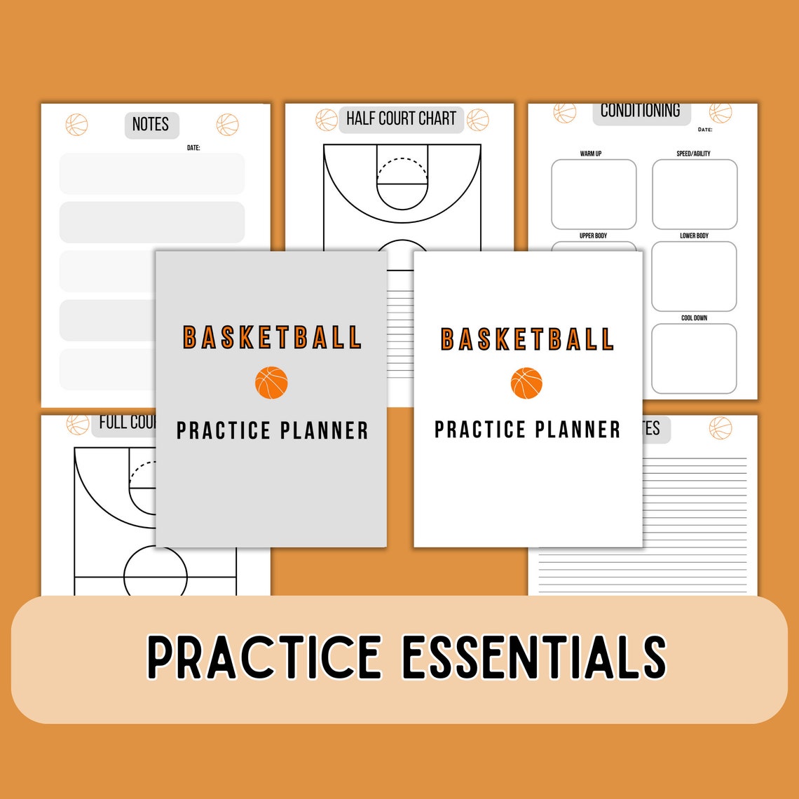 Basketball Practice Planner, Basketball Planner, Basketball Court ...