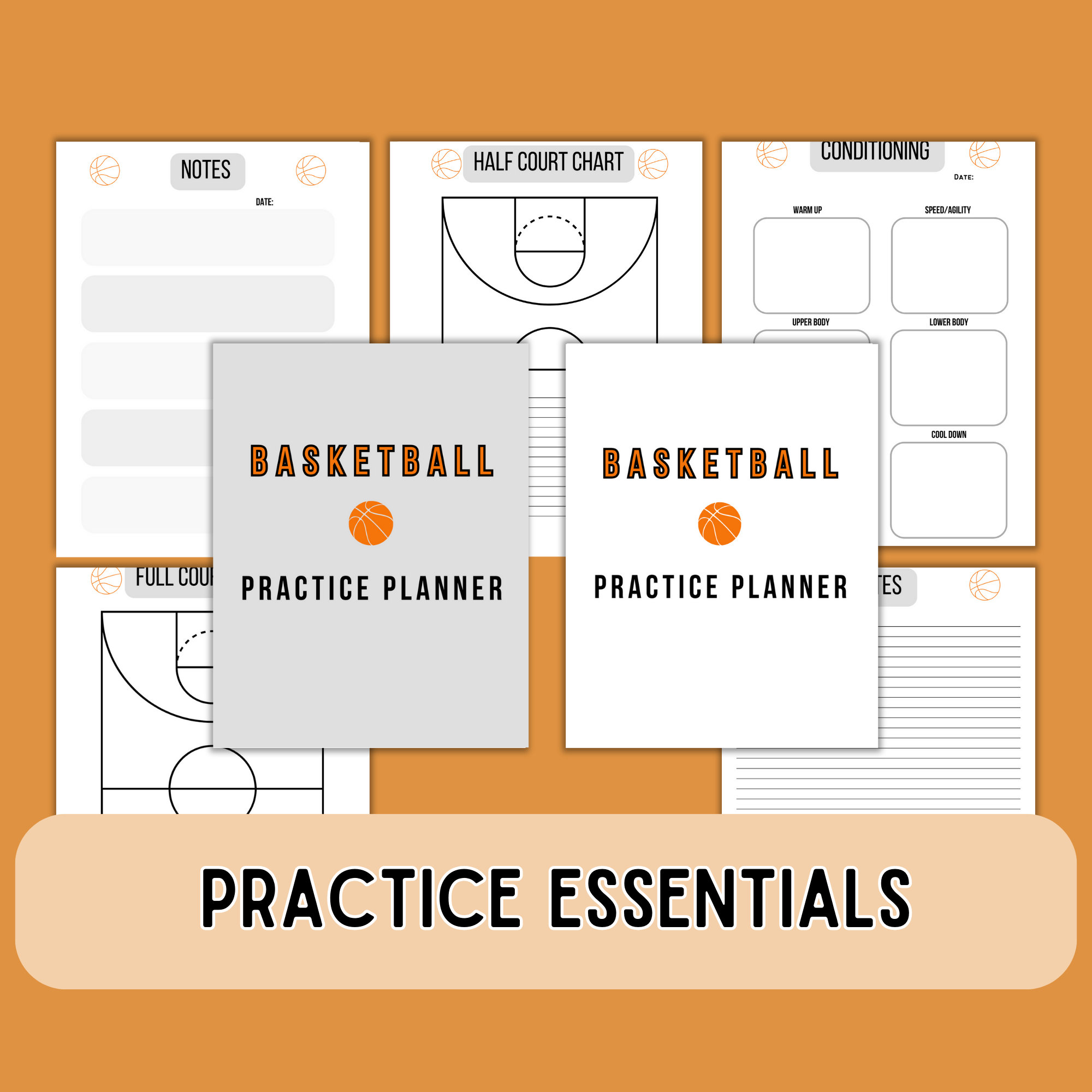 Basketball Practice Planner, Basketball Planner, Basketball Court ...